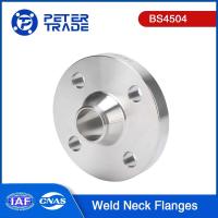 China BS4504 Carbon Steel Weld Neck Raised Face Flange PN25 4 Inch for Oil and Gas for sale