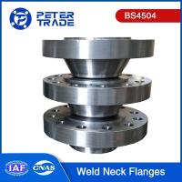 China BS4504 Carbon Steel Weld Neck Raised Face Flange PN25 4 Inch for Oil and Gas for sale
