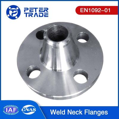 China EN1092-01 8 Inch Stainless Steel Weld Neck Flange PN 16 RF ASTM A182 F304 316L for sale