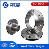 China EN1092-01 Carbon Steel Weld Neck Flange Type 11 PN 40 3 Inch Raised Face for sale