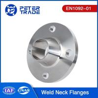 China EN1092-01 Carbon Steel Weld Neck Flange Type 11 PN 40 3 Inch Raised Face for sale