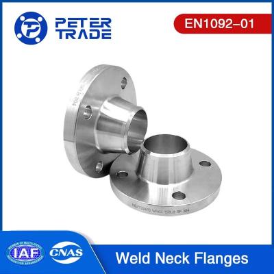 China EN1092-01 Type 11 A105 Carbon Steel Weld Neck Flange PN100 RFWN 100mm for sale