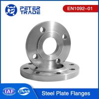China EN1092-1 Type 01 Carbon Steel Plate Flange PN 2.5 Raised Face for Industrial Piping for sale