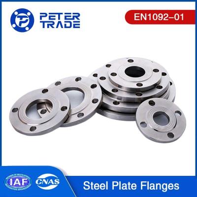 China EN1092-01 ASTM A105 Carbon Steel Plate Flange PN16 PLFF for Industrial Piping Systems for sale