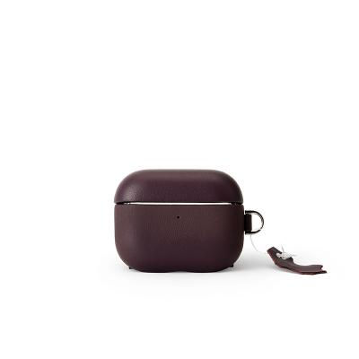China OEM Leather Earbuds Case With Protective Cover Carry Strap For AirPods Pro for sale