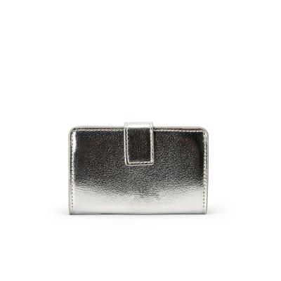 China OEM Foldable Metallic Leather Magnetic Wallet MagSafe With Card Holder for sale