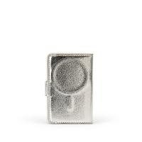 China OEM Foldable Metallic Leather Magnetic Wallet MagSafe With Card Holder for sale