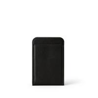 China Adhesive PU Leather Phone Wallet Card Holder With Thumb Slot Design for sale