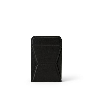 China Adhesive PU Leather Phone Wallet Card Holder With Thumb Slot Design for sale