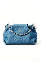 China Custom Women's Leather Crossbody Bag With Quilted Texture Metal Chain Strap for sale