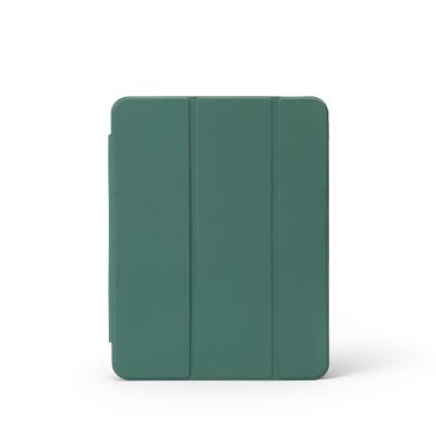 China Custom Vegan Leather Magnetic Tablet Cover With Tri Fold Stand Function For IPad for sale