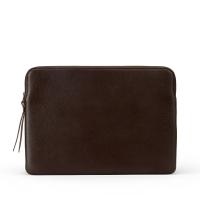 China Custom Leather Laptop Pouch With Soft Lining For Tablet And Notebook Protection for sale