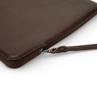 China Custom Leather Laptop Pouch With Soft Lining For Tablet And Notebook Protection for sale
