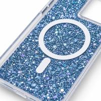 China OEM Custom Glitter MagSafe Clear Phone Case With Transparent Protective Bumper for sale