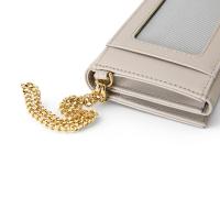 China OEM Minimalist Mini Leather Chain Wallet With Slim Card Holder Design for sale