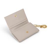 China OEM Minimalist Mini Leather Chain Wallet With Slim Card Holder Design for sale