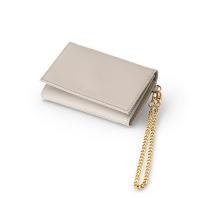 China OEM Minimalist Mini Leather Chain Wallet With Slim Card Holder Design for sale