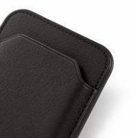 China Custom Single Pocket Leather Card Holder Slim MagSafe Magnetic Card Holder for sale