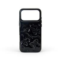 China OEM Custom Embossed PU Leather Phone Case With 3D Raised Pattern Design for sale