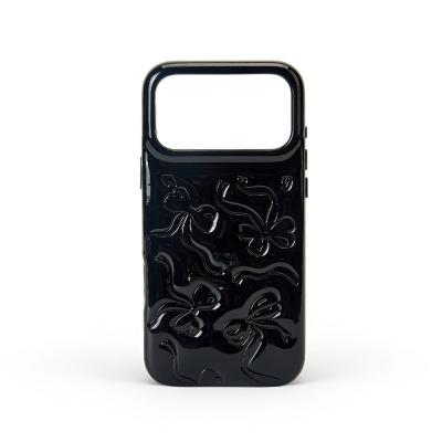 China OEM Custom Embossed PU Leather Phone Case With 3D Raised Pattern Design for sale