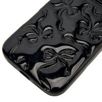 China OEM Custom Embossed PU Leather Phone Case With 3D Raised Pattern Design for sale