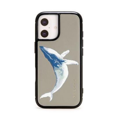 China OEM Custom Leather Mobile Phone Cover With Decorative Appliqué Design for sale