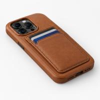 China OEM Custom Leather Mobile Phone Case With Integrated Card Holder for sale