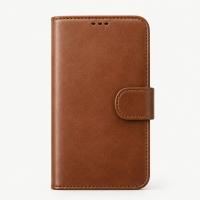 China OEM Leather Full Cover Folio Wallet Phone Case With Multiple Card Slots for sale
