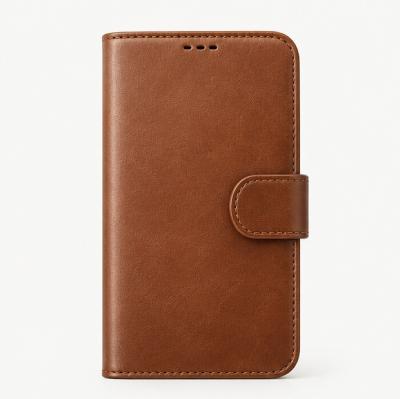 China OEM Leather Full Cover Folio Wallet Phone Case With Multiple Card Slots for sale