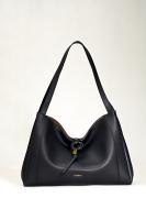 China Custom Genuine Leather Hobo Shoulder Bag With Braided Ring for sale