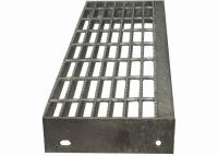 China Galvanized Serrated Galvanized Stair Tread , Anti Slip Steel Grate Stair Treads for sale