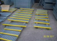 China Swaged Pressure Steel Step Treads , Black Locked Metal Treads For Steps for sale