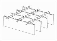 China Zinc Coating Welding Serrated Steel Grating For Outdoor Stair Tread for sale