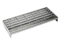 China With nosing Galvanzied Steel Stair Treads Bearing Bar 25mm x 3mm for sale