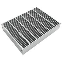 China Hot-Dip Galvanized Steel Stair Treads with Square Grid Non-Slip Bar Grating for Walkways for sale