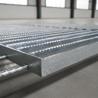 China Rust-Proof Galvanized Serrated Steel Grating with 25x5 mm Bearing Bar for Anti-Slip Platforms for sale