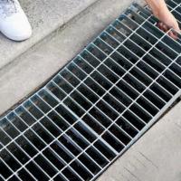China Galvanized Steel Grating Drain Cover with Non-Slip Surface for Heavy Duty Trench Drain Applications for sale