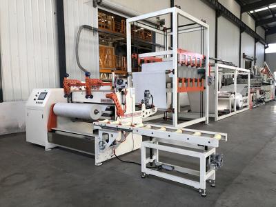 China Winding Device Winder Coiler PE Sheet Fabric Carpet Turf Winding Machine for sale