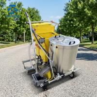 China Lithium Battery Road Marking Machine with 48V Lithium Battery, 100kg Paint Bucket Capacity, and Electric Drive for sale