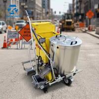 China ZR-RMR2 48V Lithium Battery Road Marking Machine with 10kg Glass Bead Box and Electric Walking Function for sale