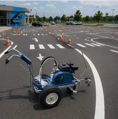 China OEM Diaphragm Pump Cold Paint Road Marking Machine / Line Painting Sprayer for sale