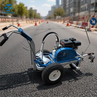 China Industrial Road Painting Machine Diaphragm Pump Cold Spray Line Marking Machine 300mm Width for sale