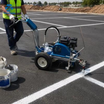 China 30-300mm Cold Spray Road Marking Machine For Parking Lot Road Painting Line Marking Equipment 9600m/H for sale