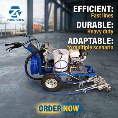 China High Pressure Hydraulic 12L Road Marking Paint Machine With Imported Plunger Pump for sale
