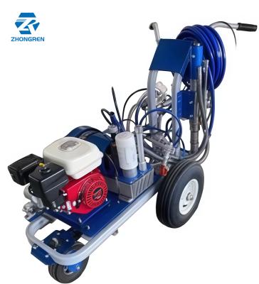 China Hydraulic Plunger Pump Cold Paint Road Marking Machine With 21MPa High Pressure For Traffic Line Marking for sale