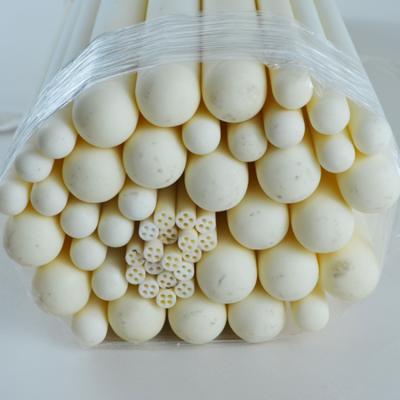 China Industrial Ceramic Thermocouple Protection Tubes Alumina Ceramic Pipe High Precision for sale