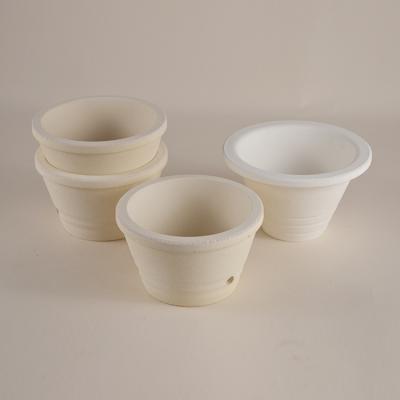 China Refractory Mullite Clay Ceramic Pouring Cup For Metal Casting Electrical Insulation for sale