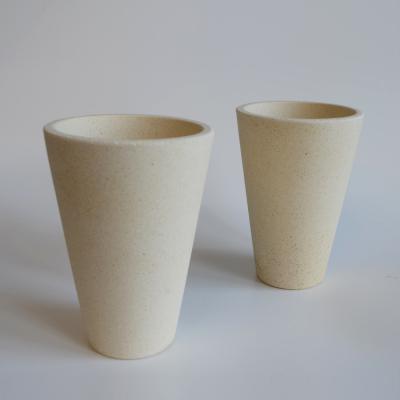 China 50G Gold Application Clay Fire Assay Crucible for Melting Noble Metals for sale