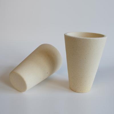 China Crusible Fire Assay Crucibles Melt Ceramic Cup 500Ml For Furnace Equipment for sale