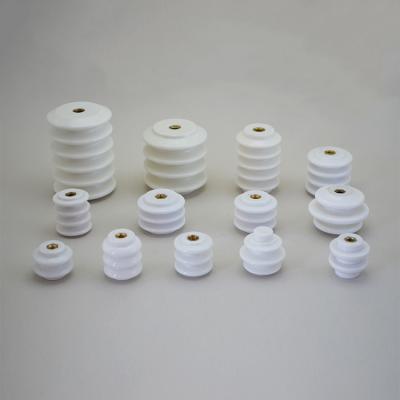 China White Multi-Rib Porcelain Isolation Post High Temperature Resistant Insulator for Inverter Busbar for sale